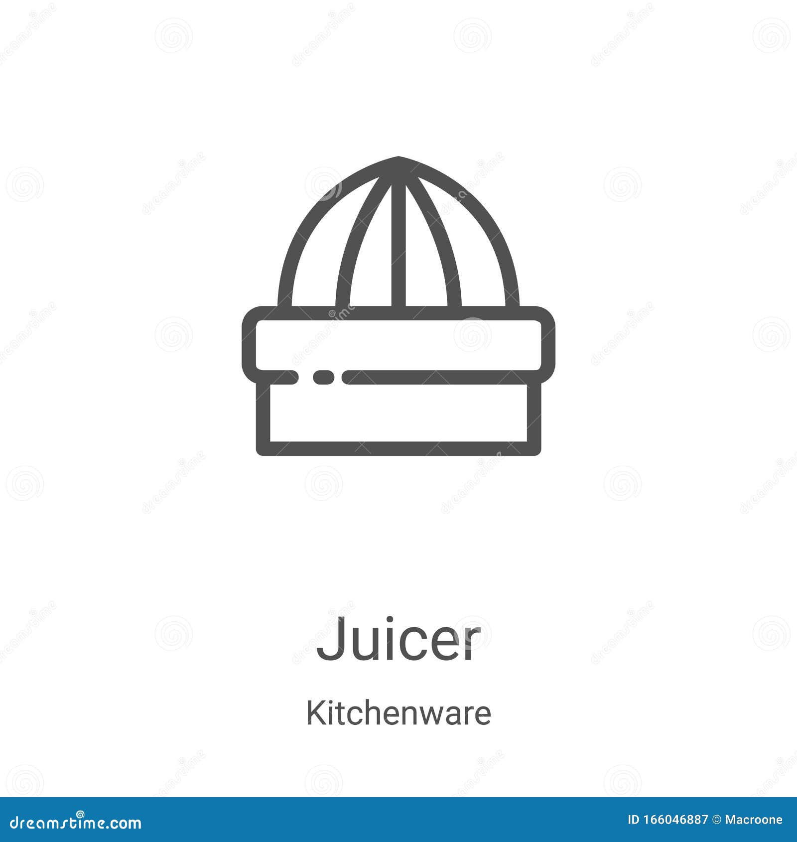 Juicer Icon Vector from Kitchenware Collection. Thin Line Juicer ...