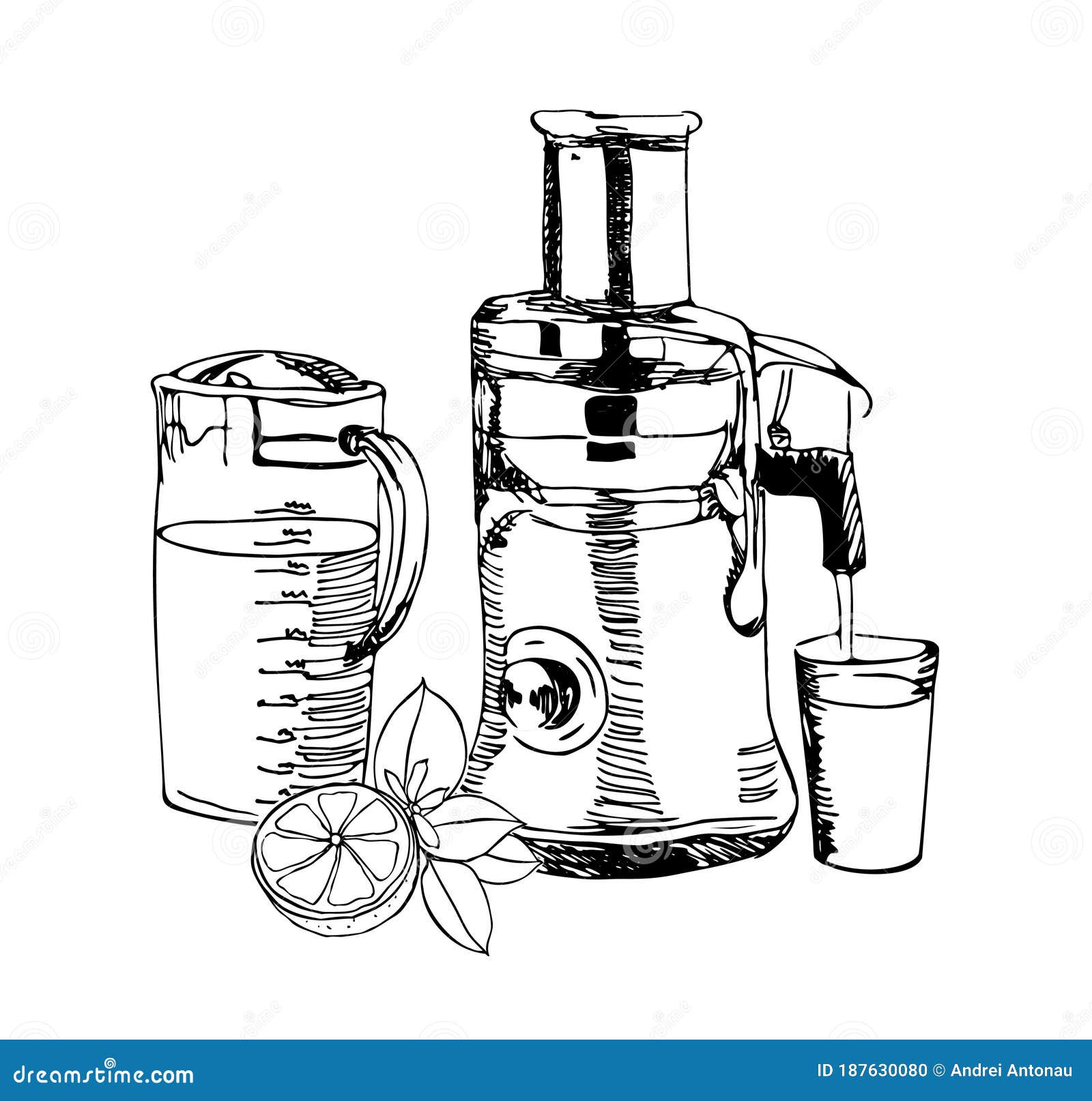 672_Juicer stock vector. Illustration of device, black - 187630080