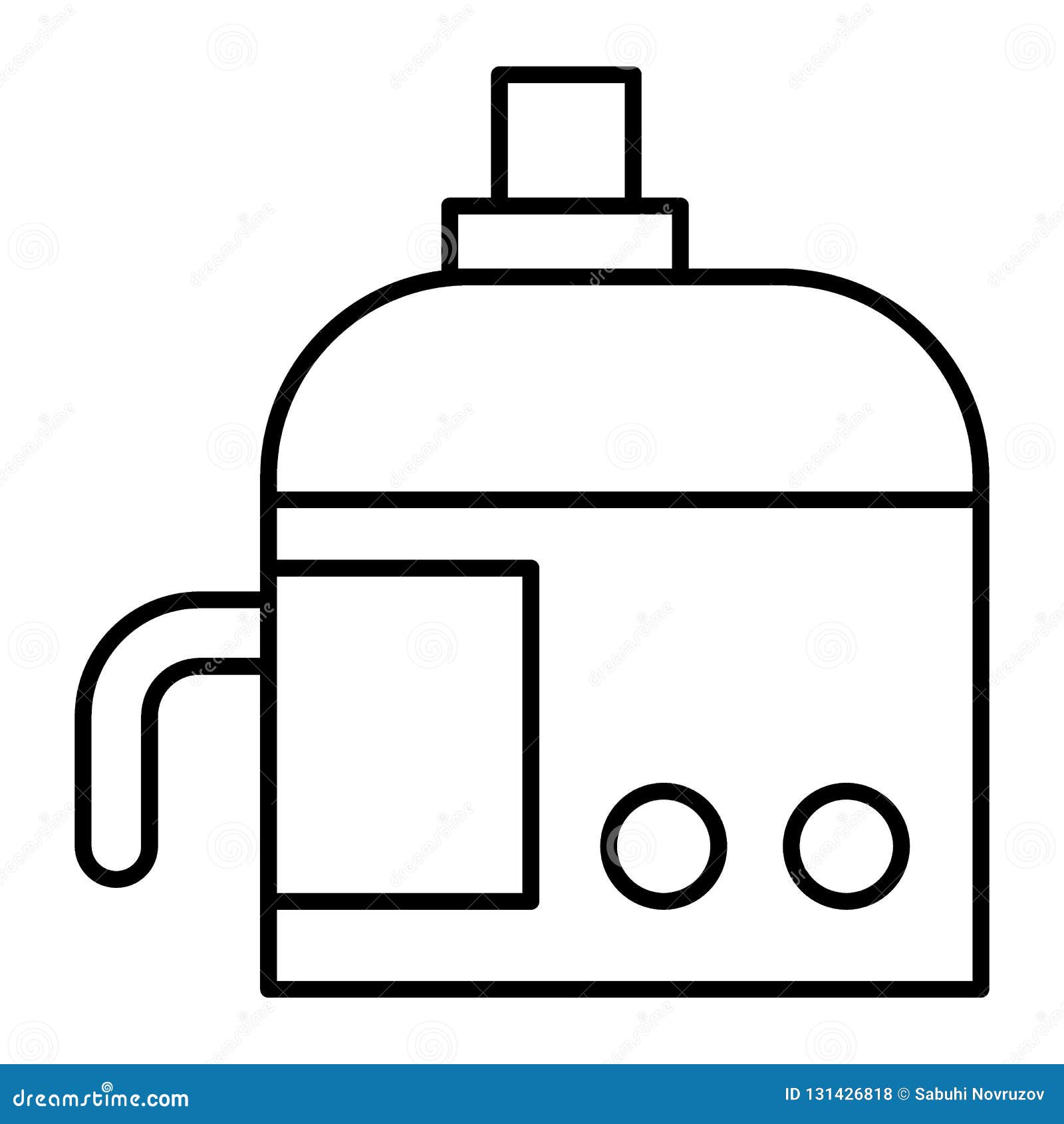 Juicer Machine Thin Line Icon. Squeezer Vector Illustration Isolated on ...