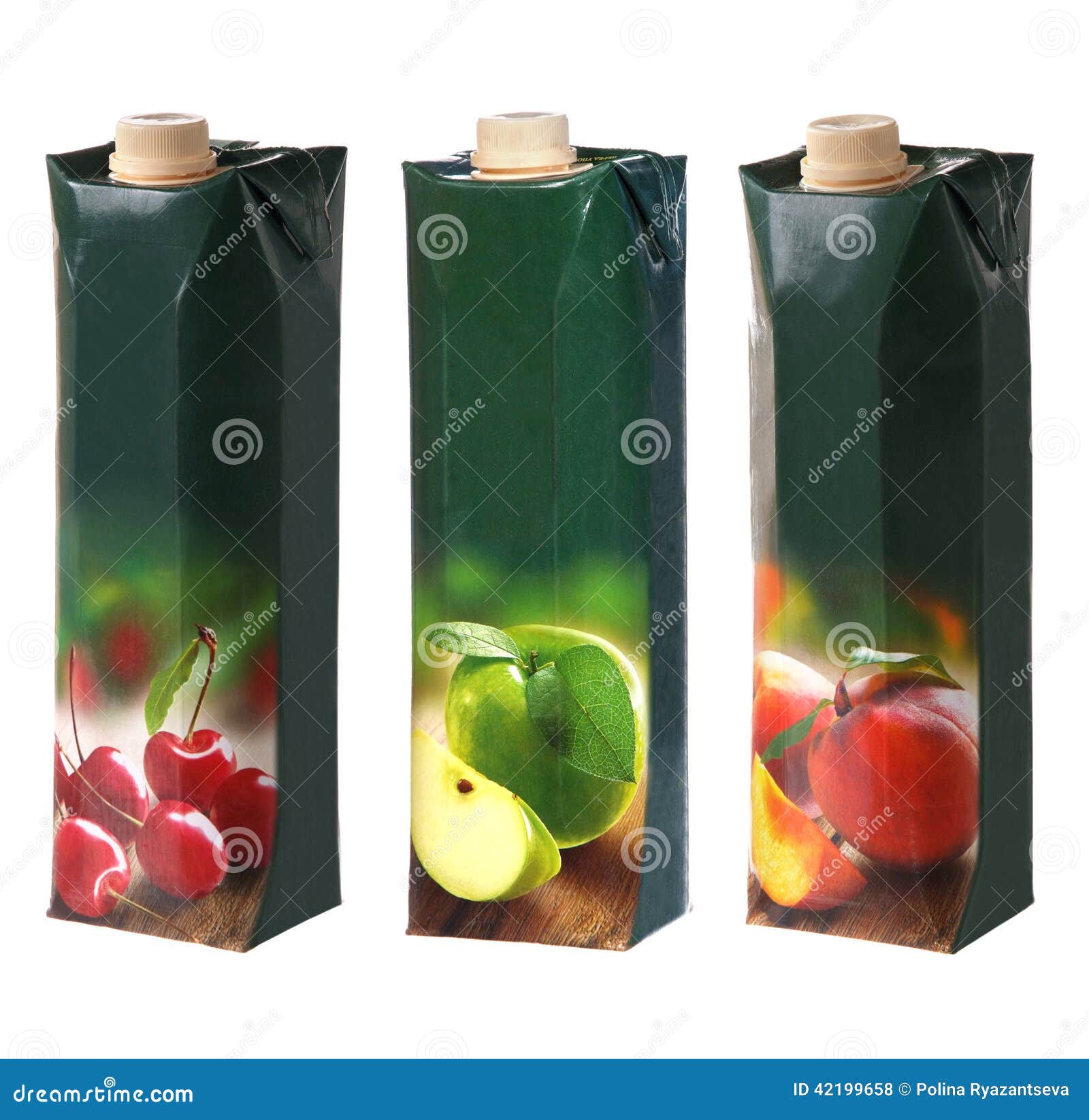 Juices packs with cap stock photo. Image of branding - 42199658