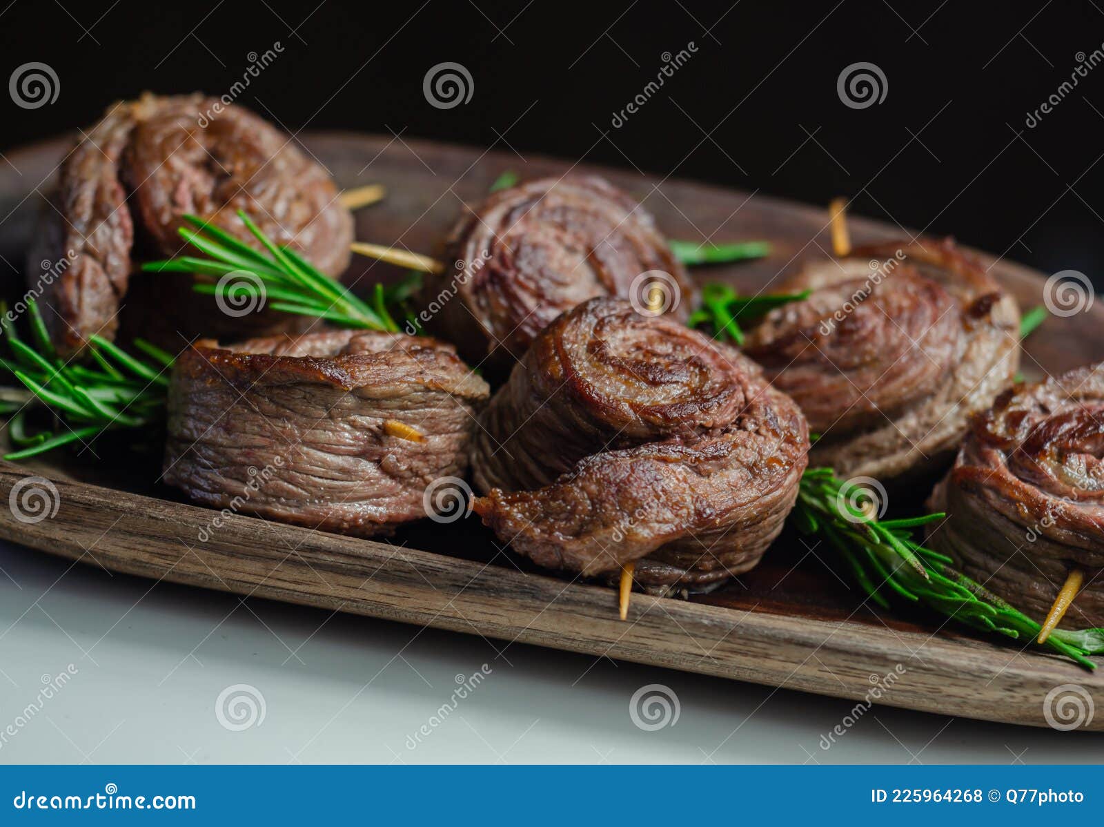 Juicy Beef, Fried and Cooked in the Shape of a Rose, Creatively Served ...