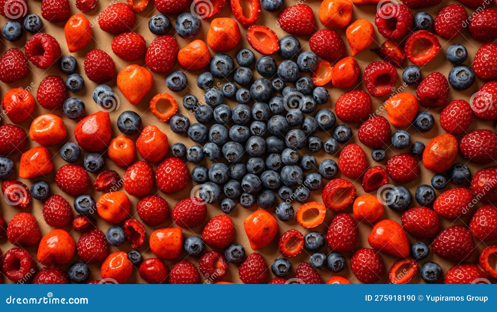 Juicy Berry Fruits in Vibrant Pattern Generated by AI Stock ...