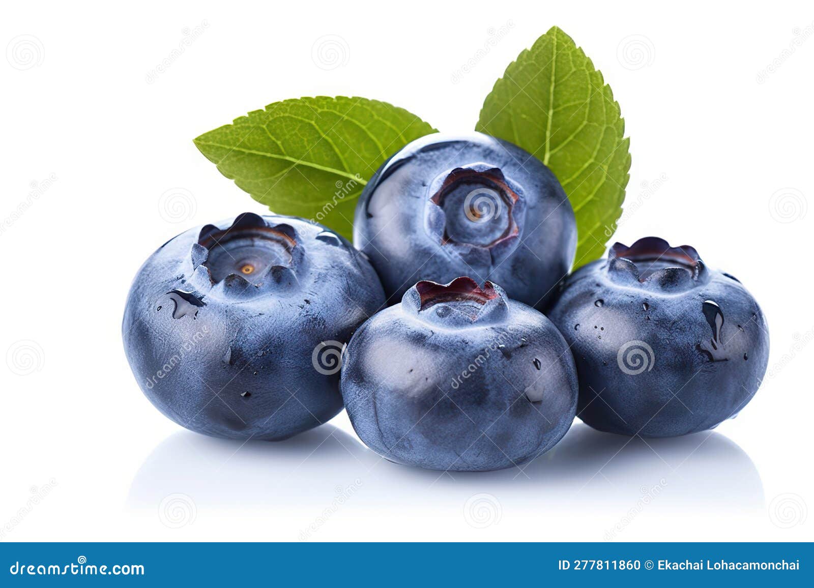 Juicy Blueberries Bursting with Flavor on a White Background. Created ...
