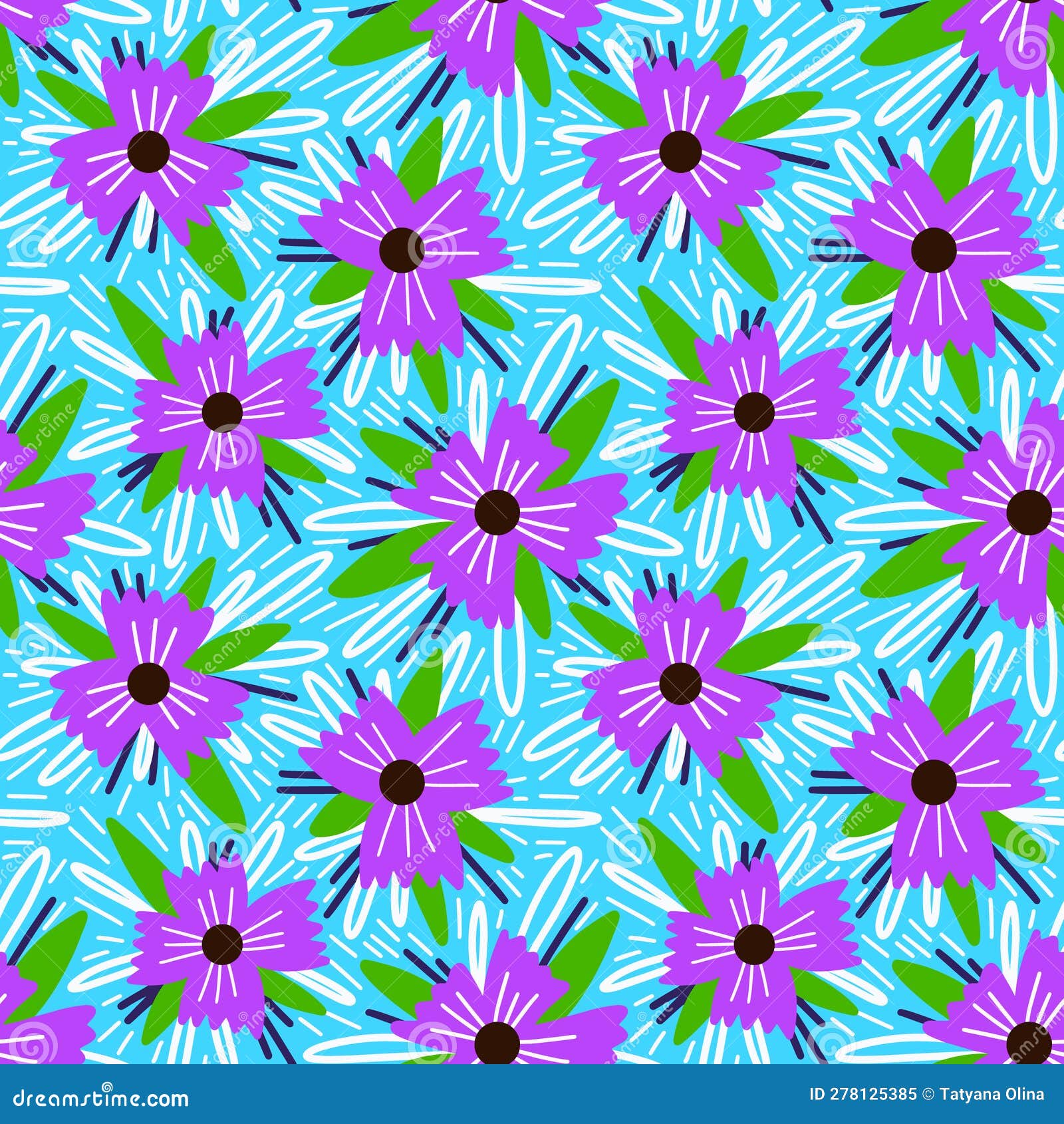 Juicy Bright Floral Summer Seamless Patten Stock Vector - Illustration ...