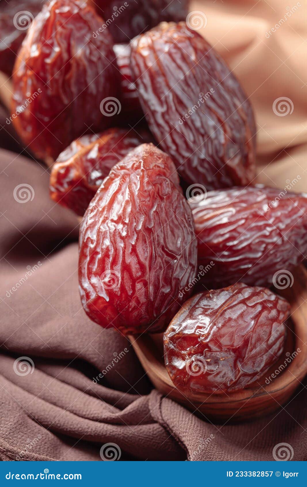 Juicy Dates on the Table with Satin Stock Image - Image of east, eating ...