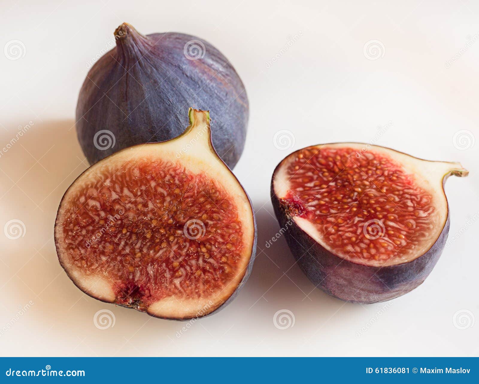 Juicy Figs on White Background Stock Image - Image of sweet, healthy ...