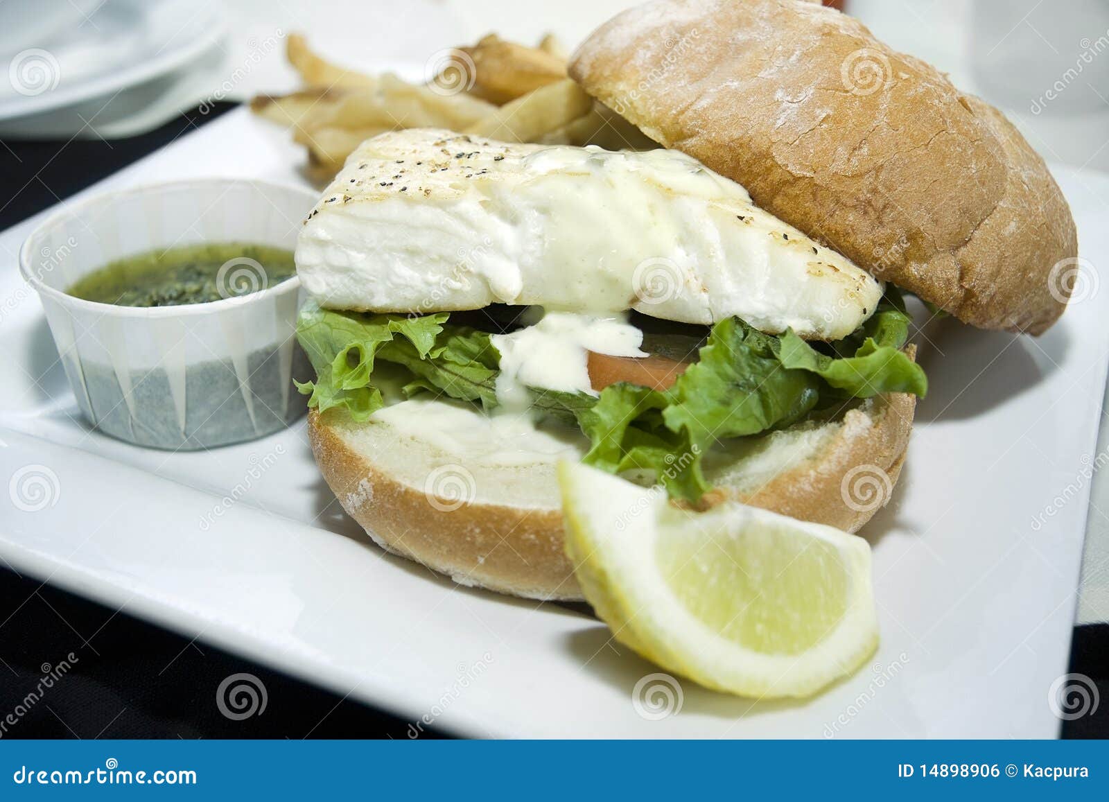 Juicy Fish Burger stock photo. Image of group, focus - 14898906