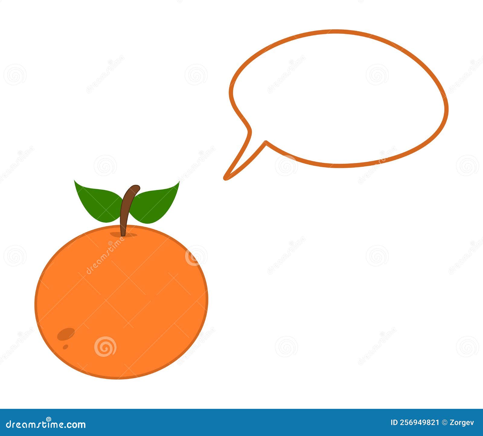 A Juicy Fruit of a Peach or Apricot with a Talking Bubble - Vector ...
