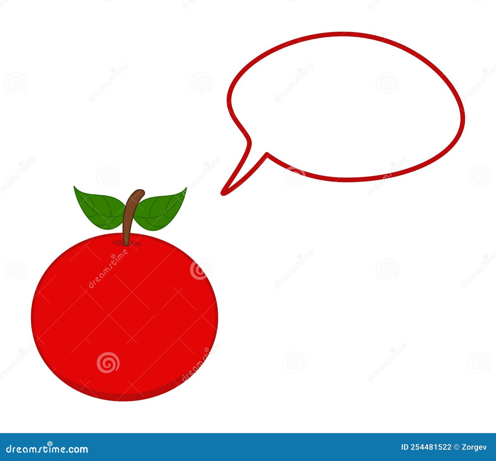 A Juicy Fruit of a Red Cherry with Talking Bubble - Vector Stock ...