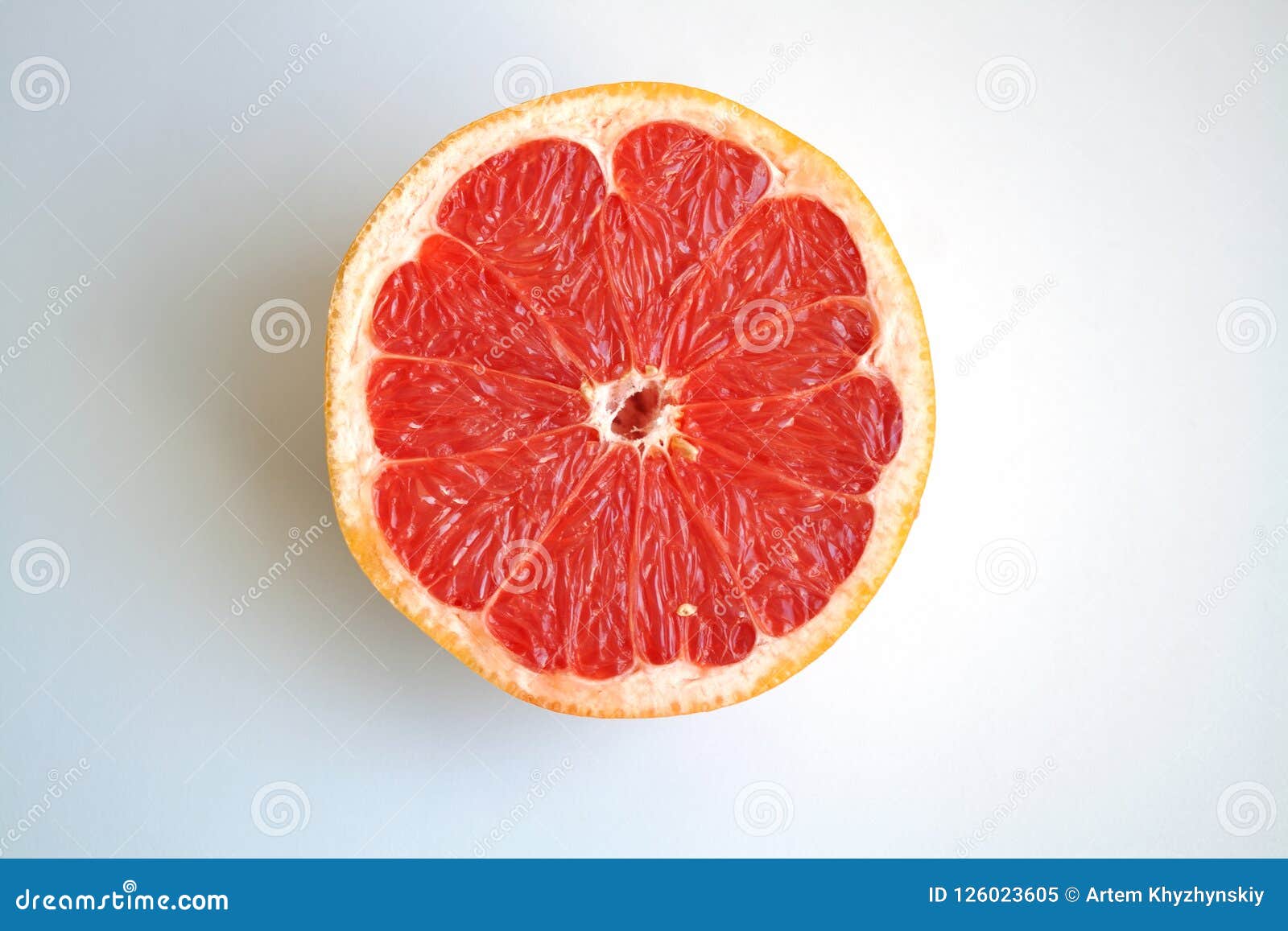Grapefruit Half on White Background Stock Image - Image of isolated ...