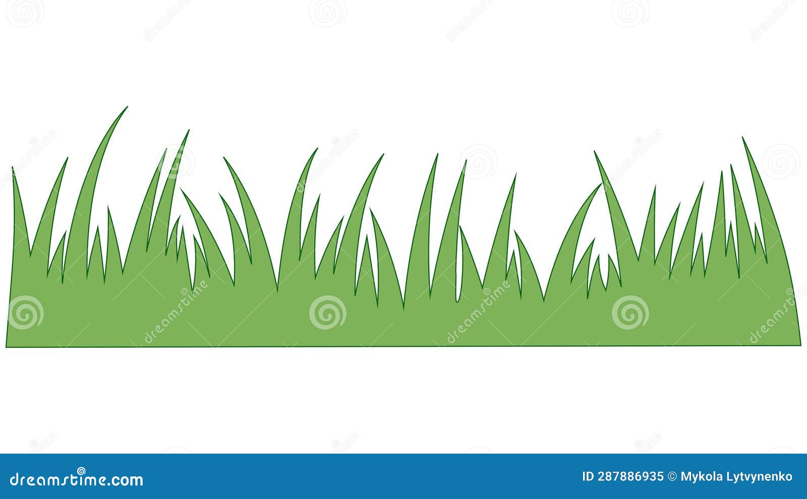 Juicy Green Grass on Cartoon Lawn, Lawn Green Grass Stock Vector ...
