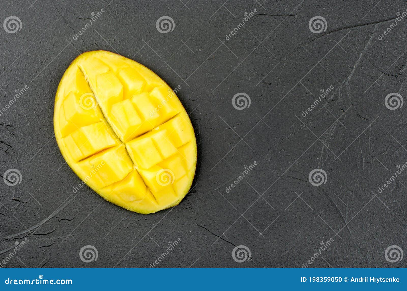 Half mango fruit stock photo. Image of segment, color - 198359050