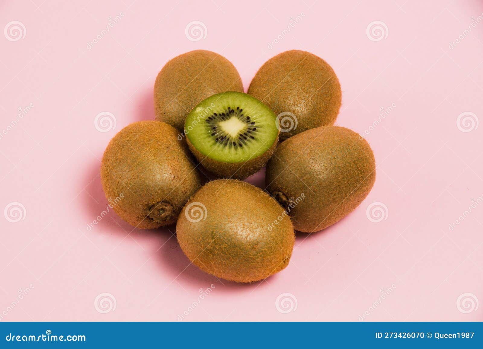 Juicy Kiwi on a Pink Background. Delicious Fruit on a Bright Background ...