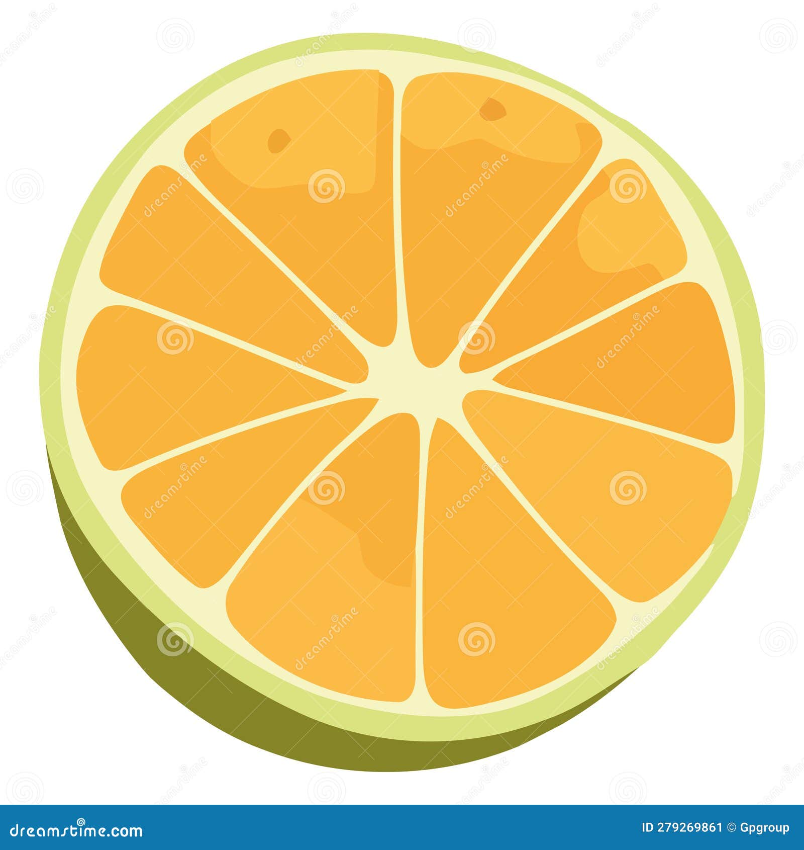 Juicy lemon slice design stock vector. Illustration of slice - 279269861