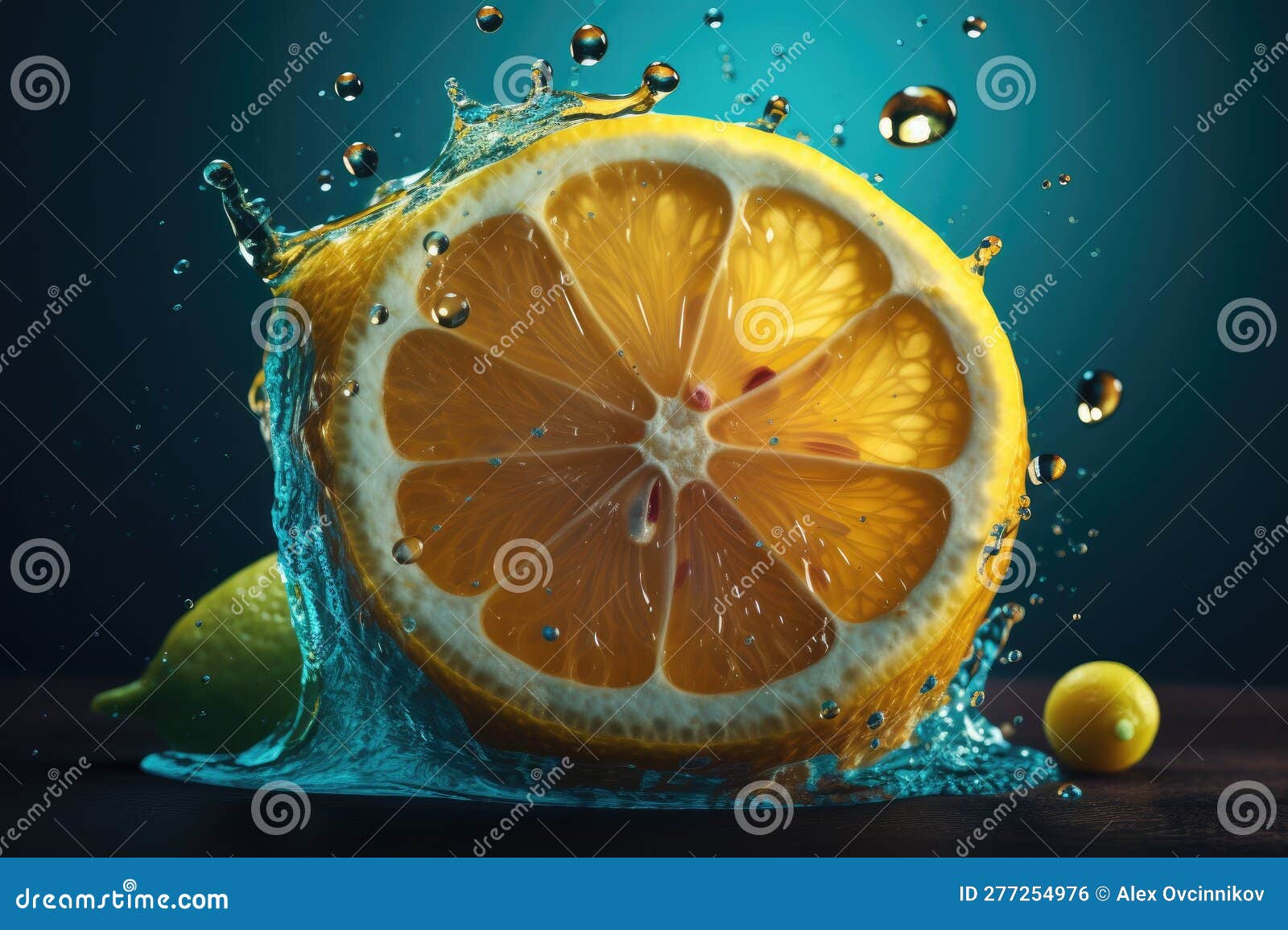 Juicy Lemon Splash Design for Fresh Lemonade Labels. Stock Illustration ...