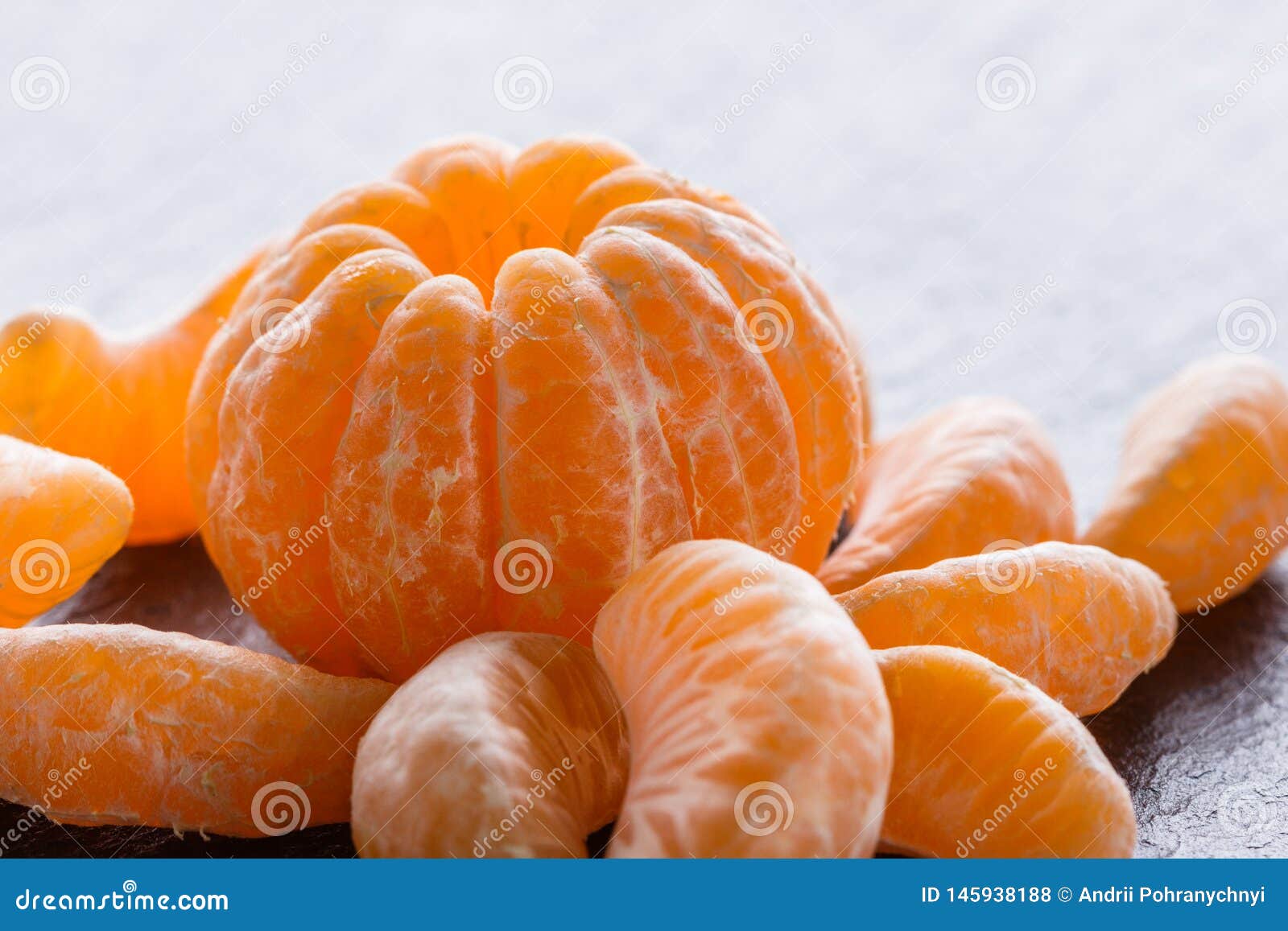 Juicy Mandarin on a Dark Stone Background Stock Photo - Image of ripe ...