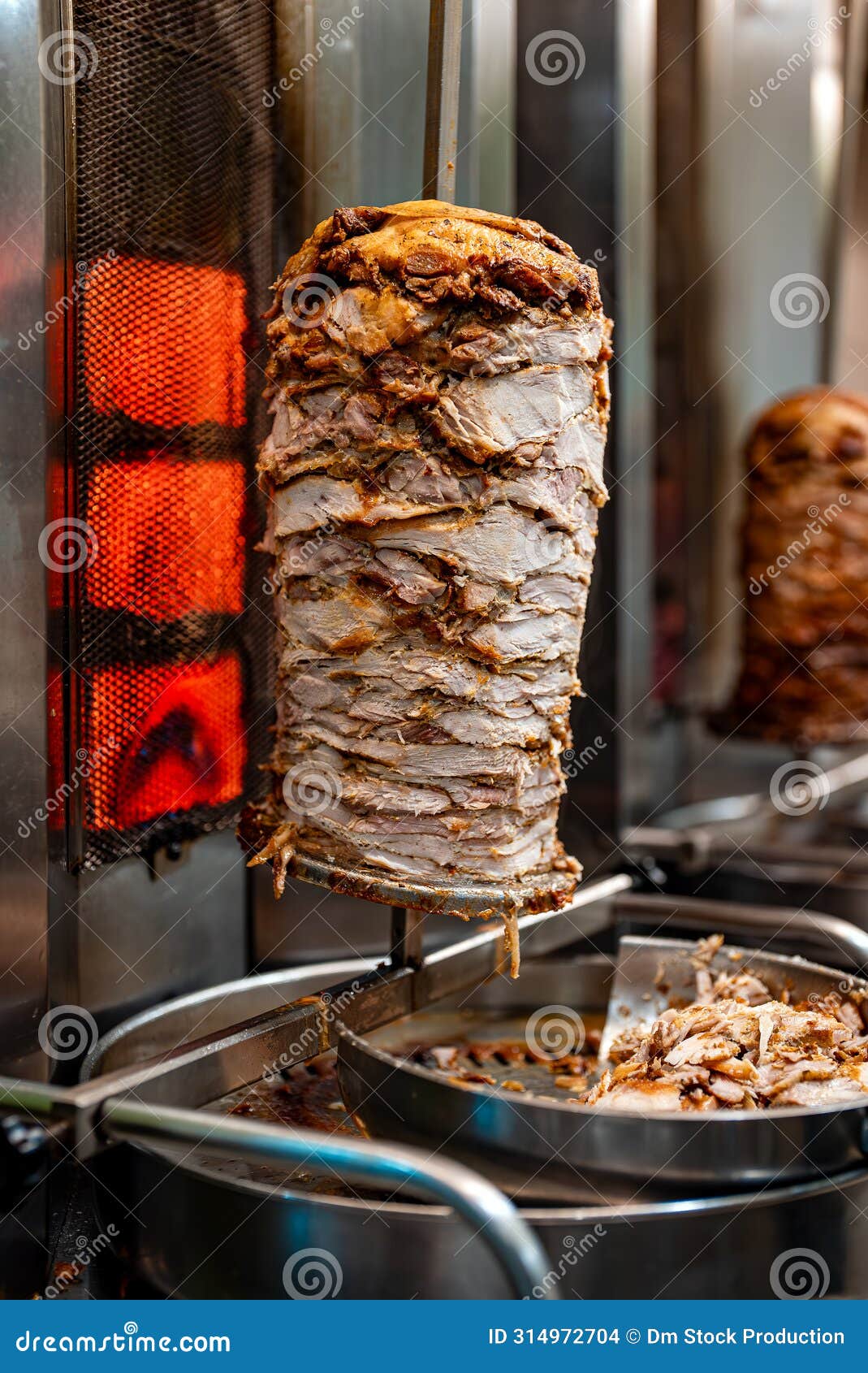 Shawarma spit stock photo. Image of eastern, middle - 314972704