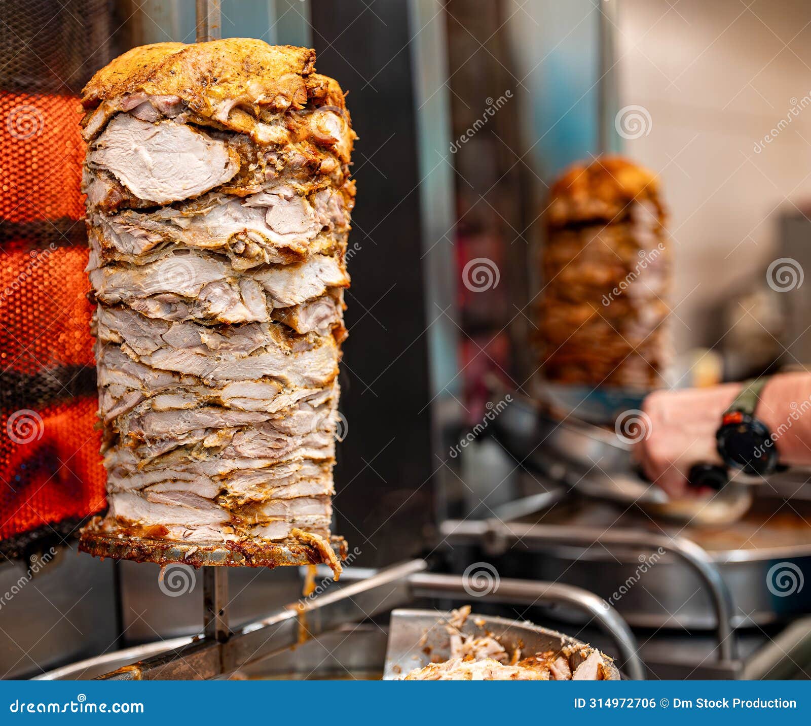 Shawarma spit stock photo. Image of food, arabic, greek - 314972706