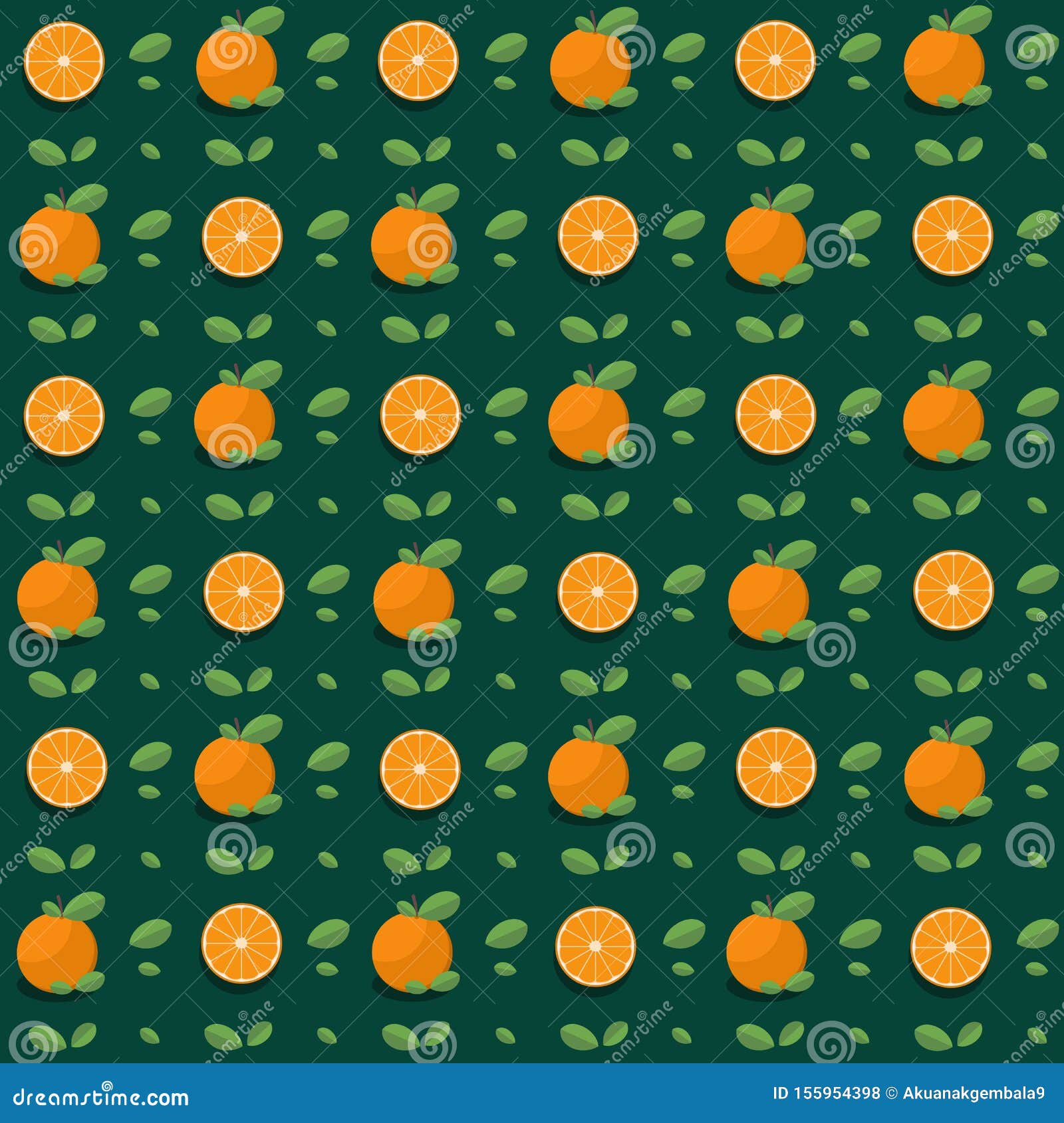 Juicy Orange Unique Seamless Pattern. Stock Illustration - Illustration ...