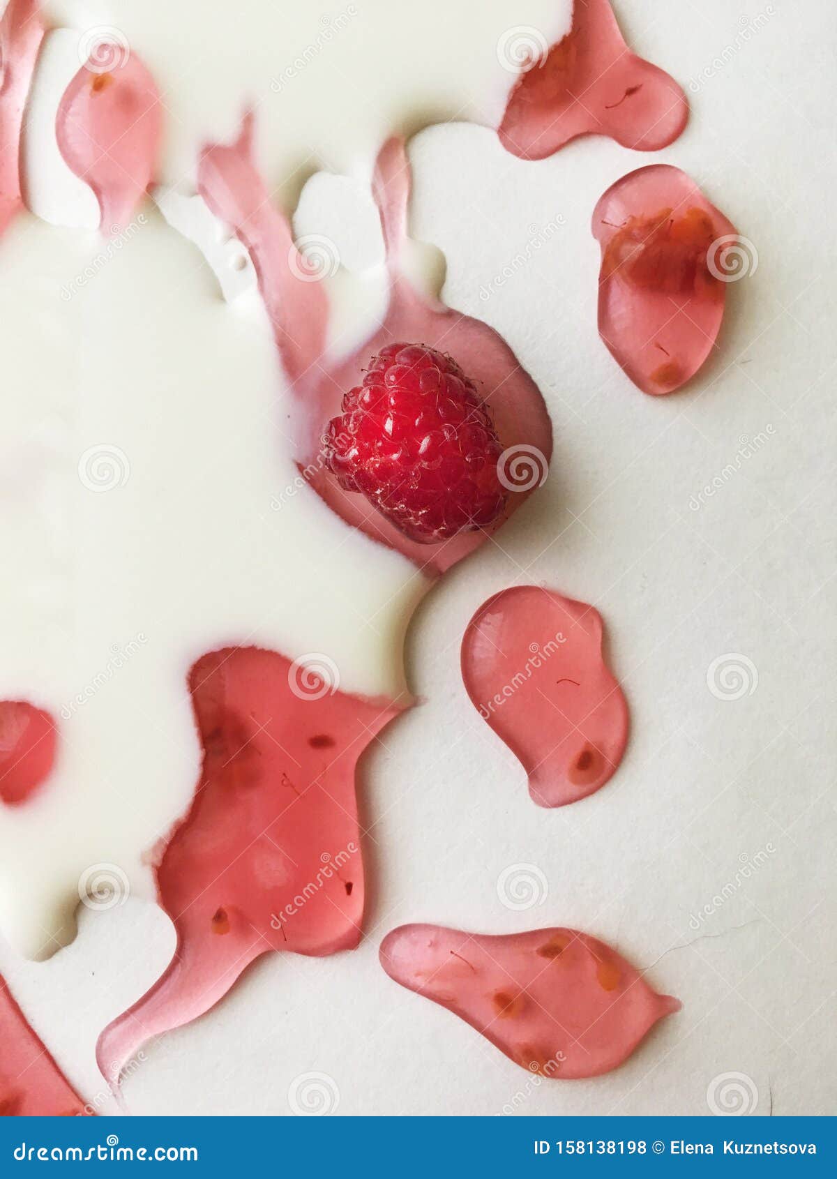 Ripe Juicy Raspberries of Deep Saturated Raspberry Color Floating in ...