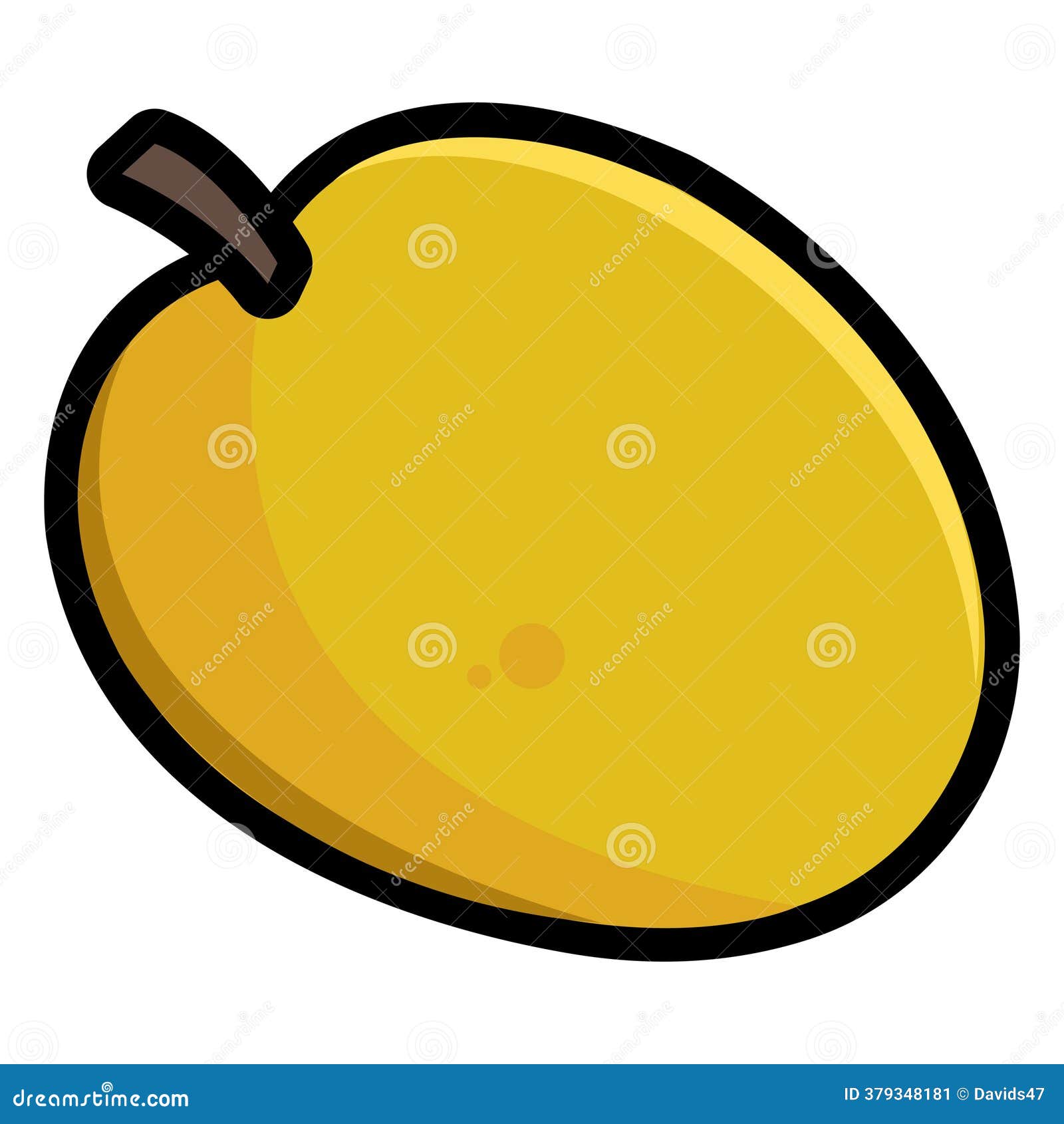 Mango Cartoon Vector Illustration Isolated On White Background ...