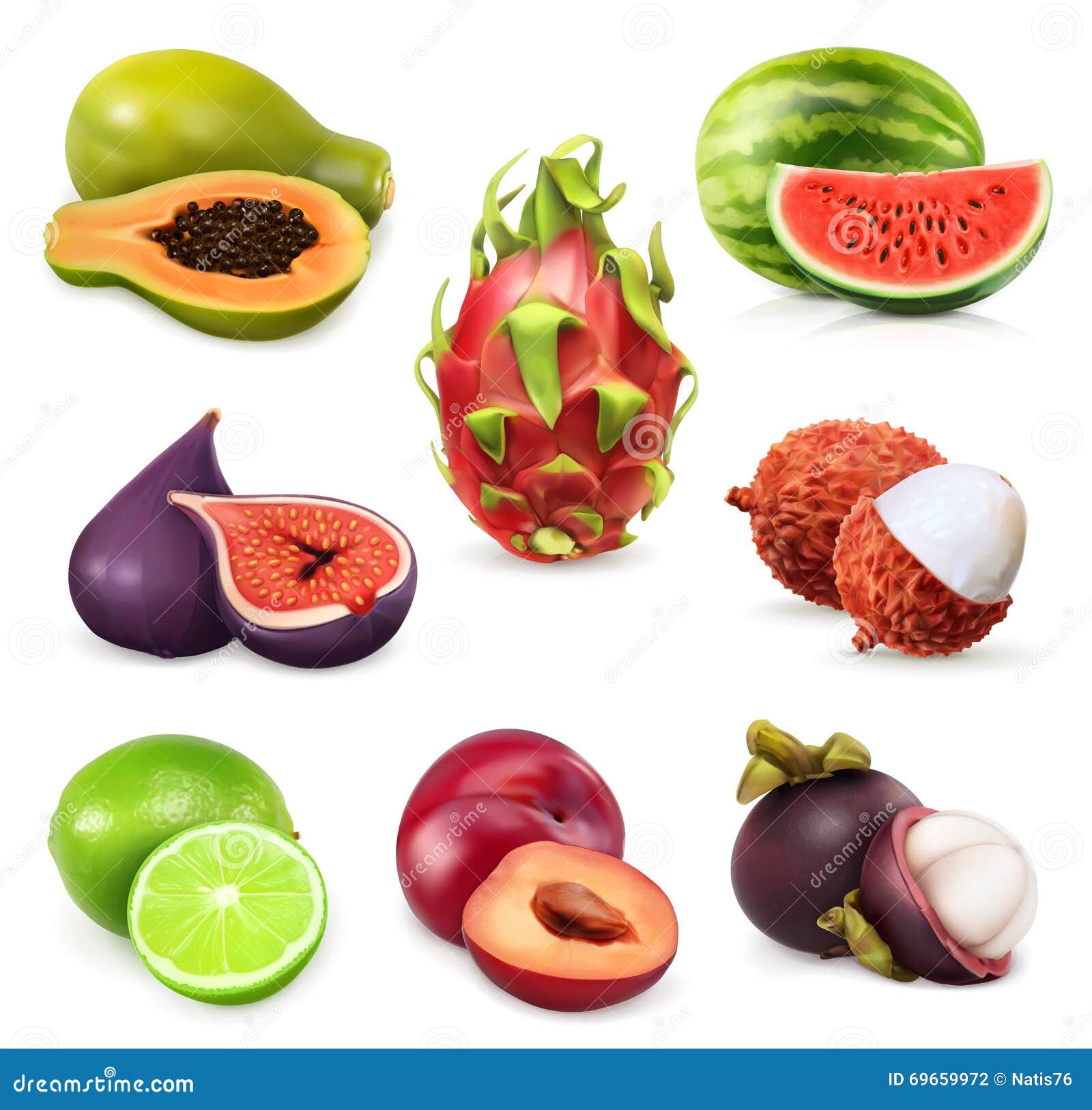 Juicy Ripe Peaches . Sliced Fruits Isolated On White Background. Summer ...