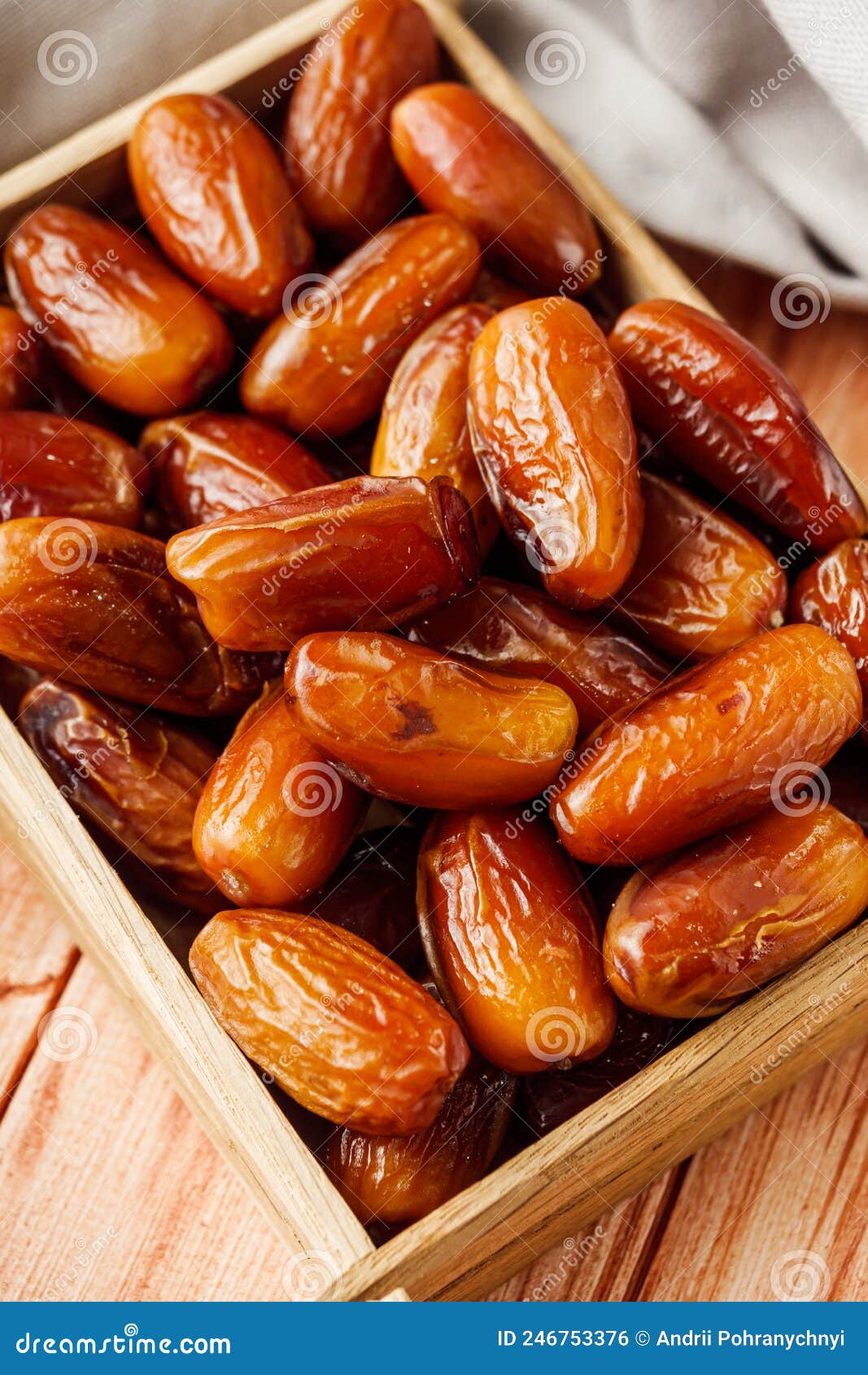 Juicy Royal Dates on a Wooden Rustic Background Stock Photo - Image of ...