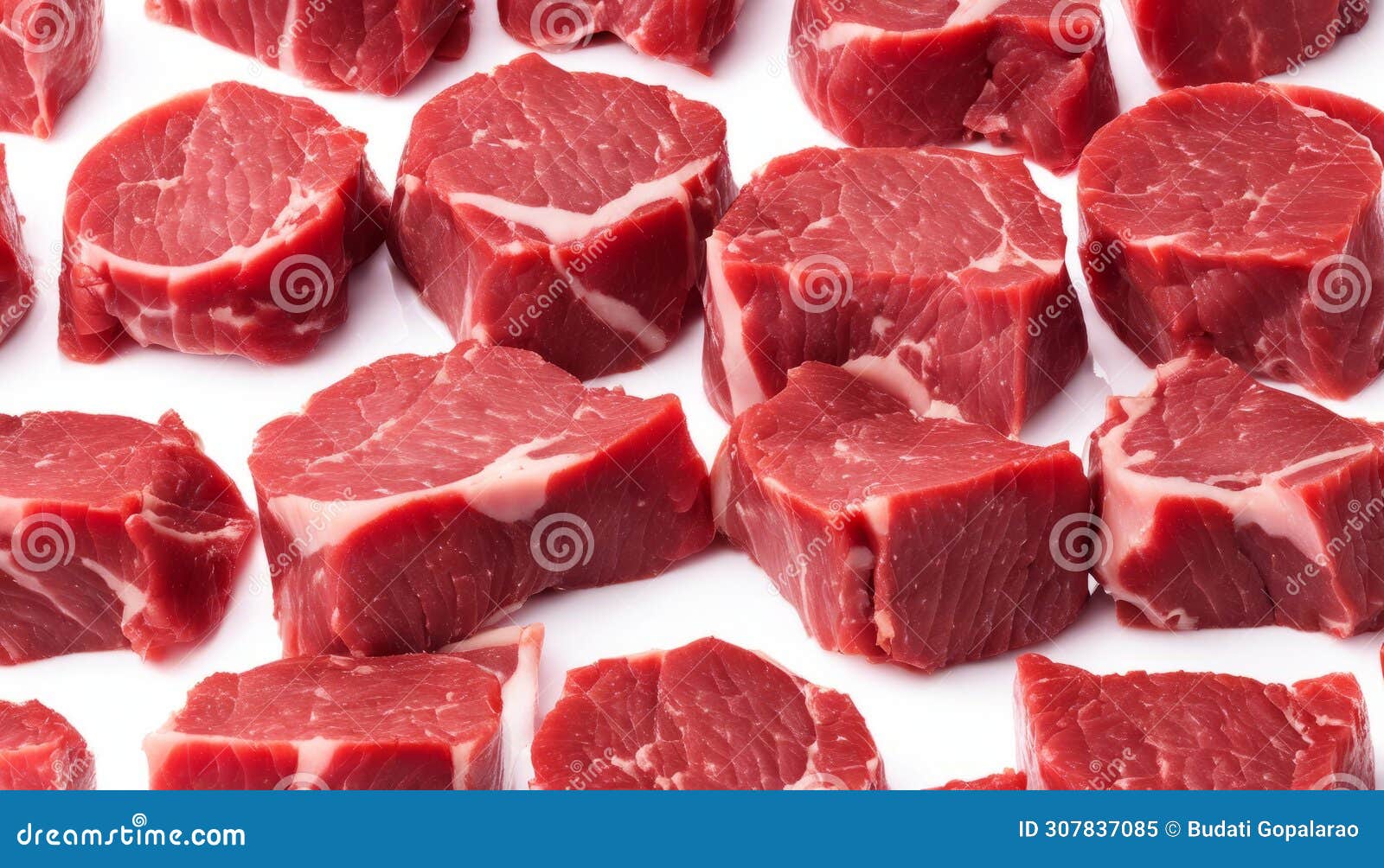 Juicy, Tender Cuts of Beef, Ready for the Grill Stock Illustration ...