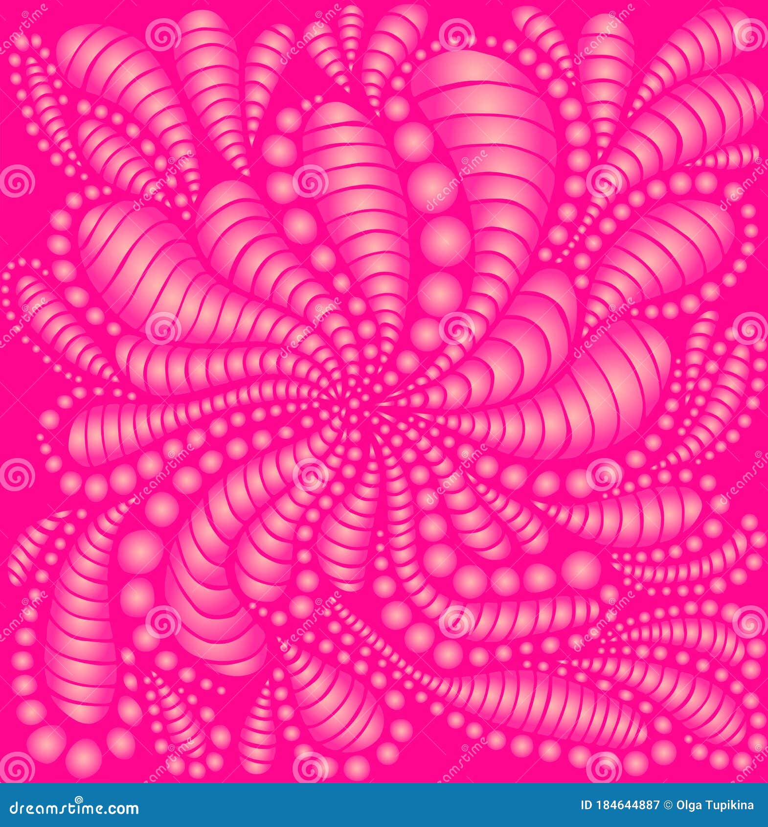Juicy Vivid Pink Gradient Color Abstract Pattern. Doodle Decorative ...