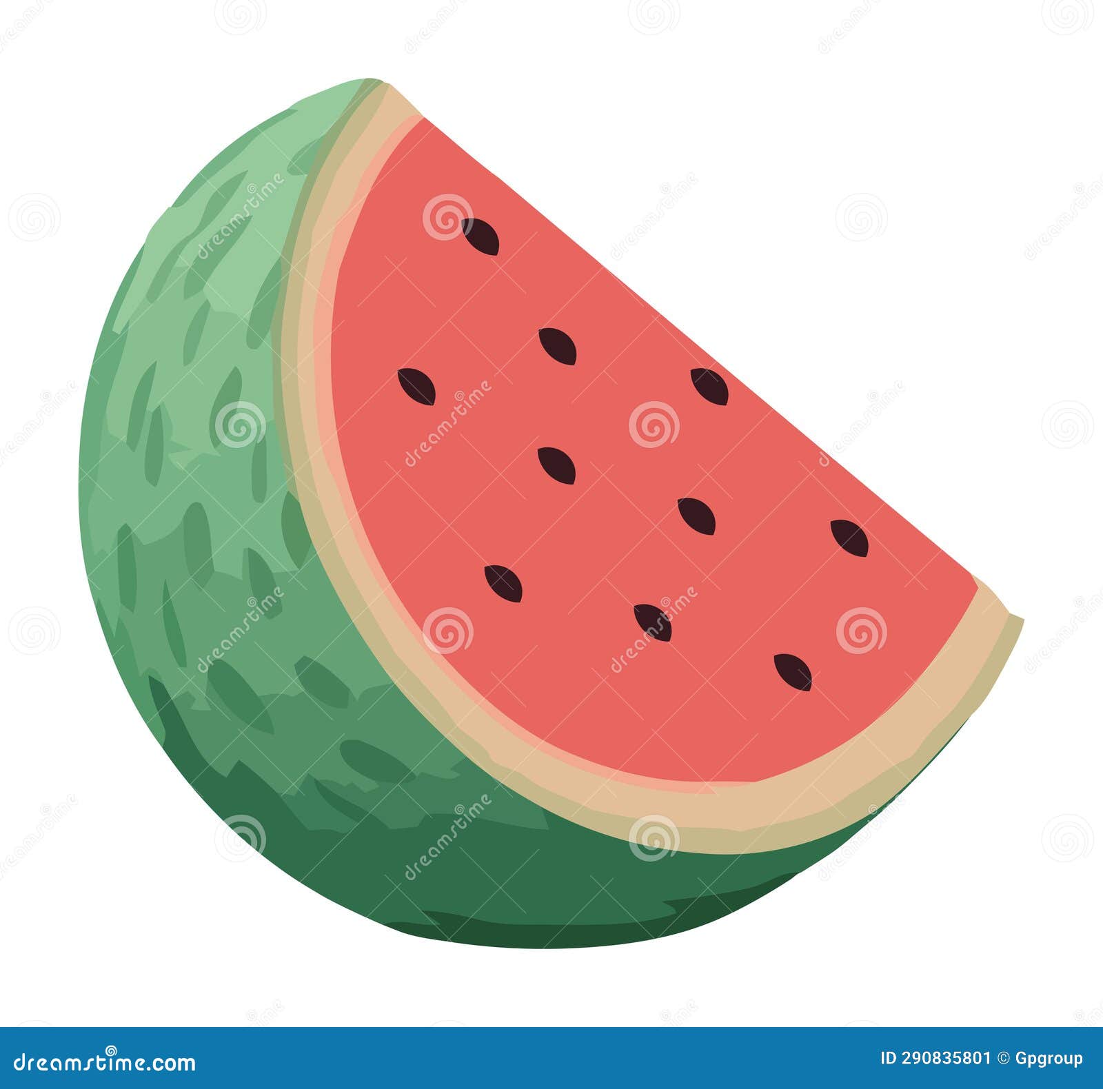 Juicy Watermelon Slice Design Stock Illustration - Illustration of meal ...