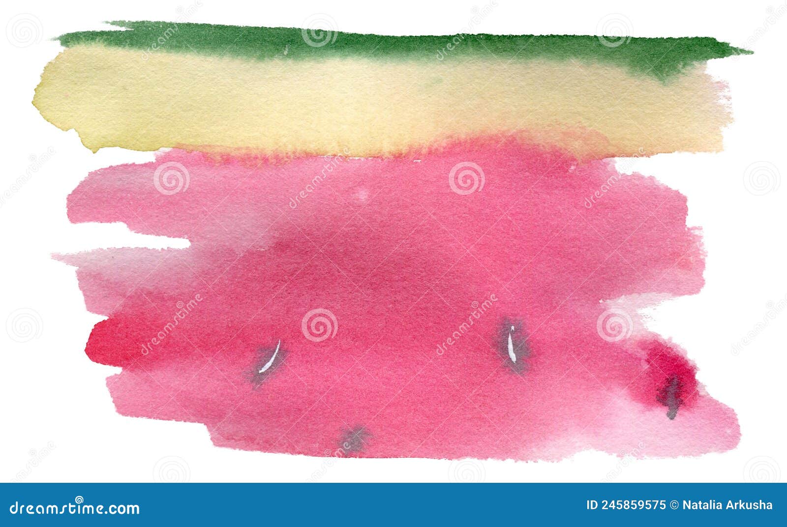 Juicy Watermelon Texture Hand Painted in Watercolor Stock Image - Image ...