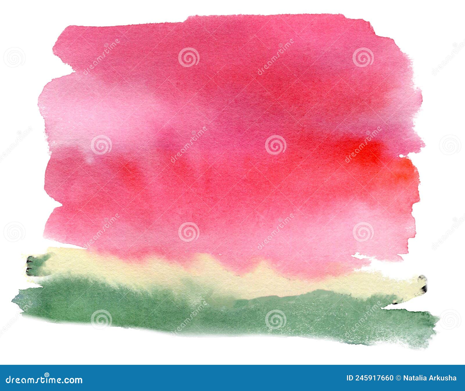 Juicy Watermelon Texture Hand Painted in Watercolor Stock Photo - Image ...