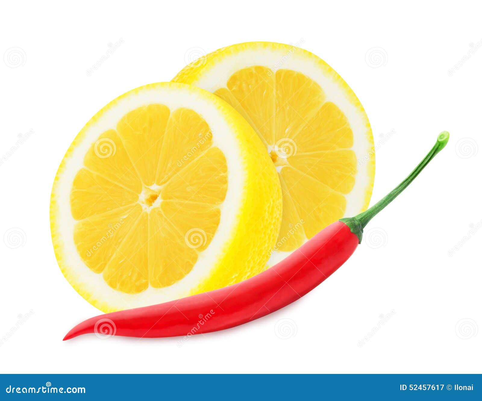 Juicy Yellow Lemon With A Red Chilli Pepper Stock Image - Image of ...