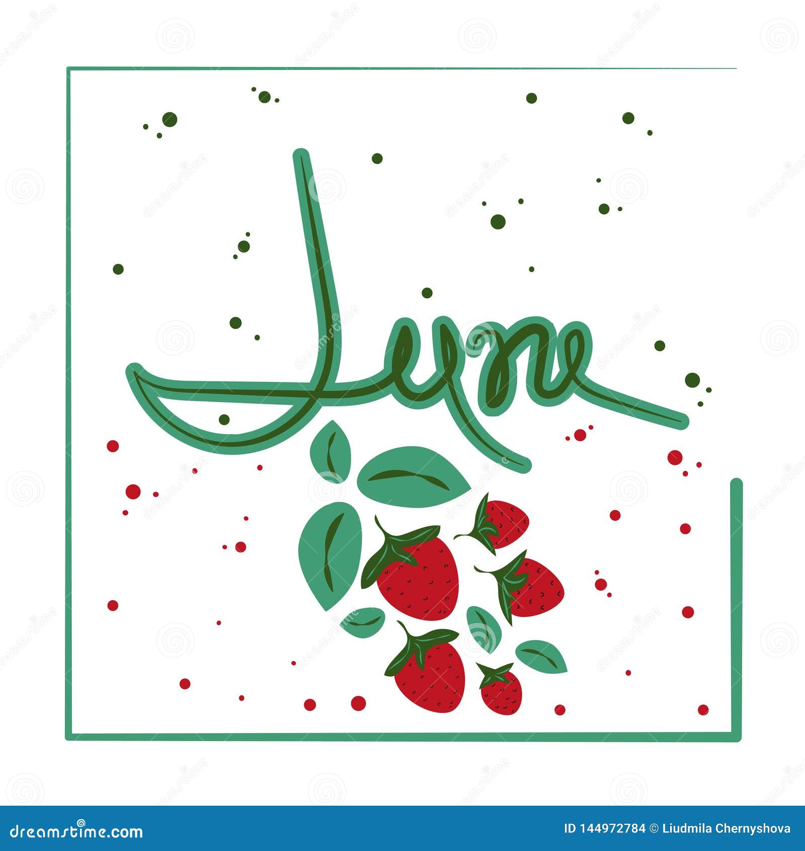 Juin, Illustration Plate Dans Le Style De Bande Dessin?e E Illustration ...