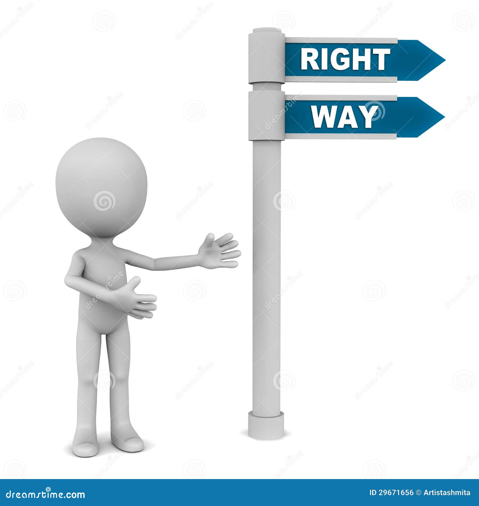 Juiste manier stock illustratie. Illustration of status - 29671656