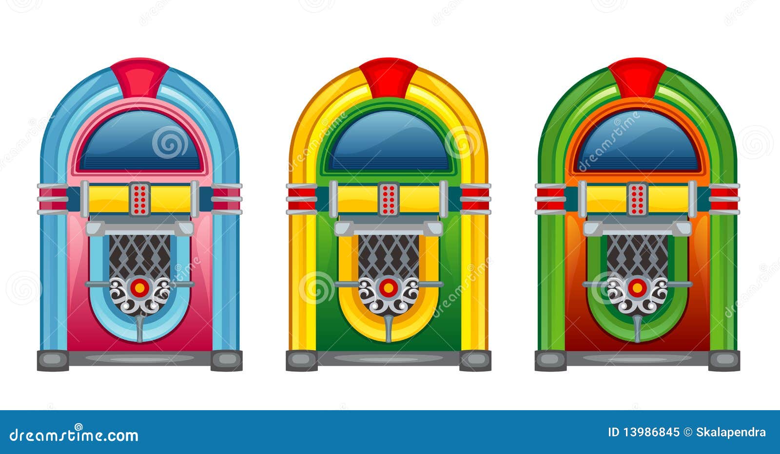 Juke-box illustration de vecteur. Illustration du acoustique - 13986845