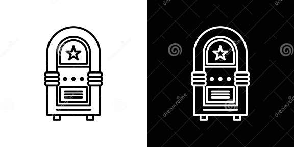Jukebox Icon Vector Set on White Background Stock Illustration ...