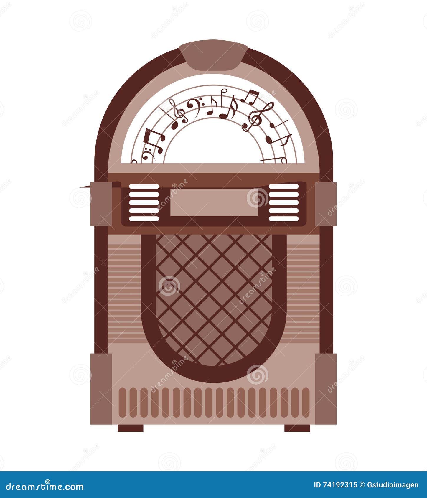 Jukebox Isolated Icon Design Stock Illustration - Illustration of ...