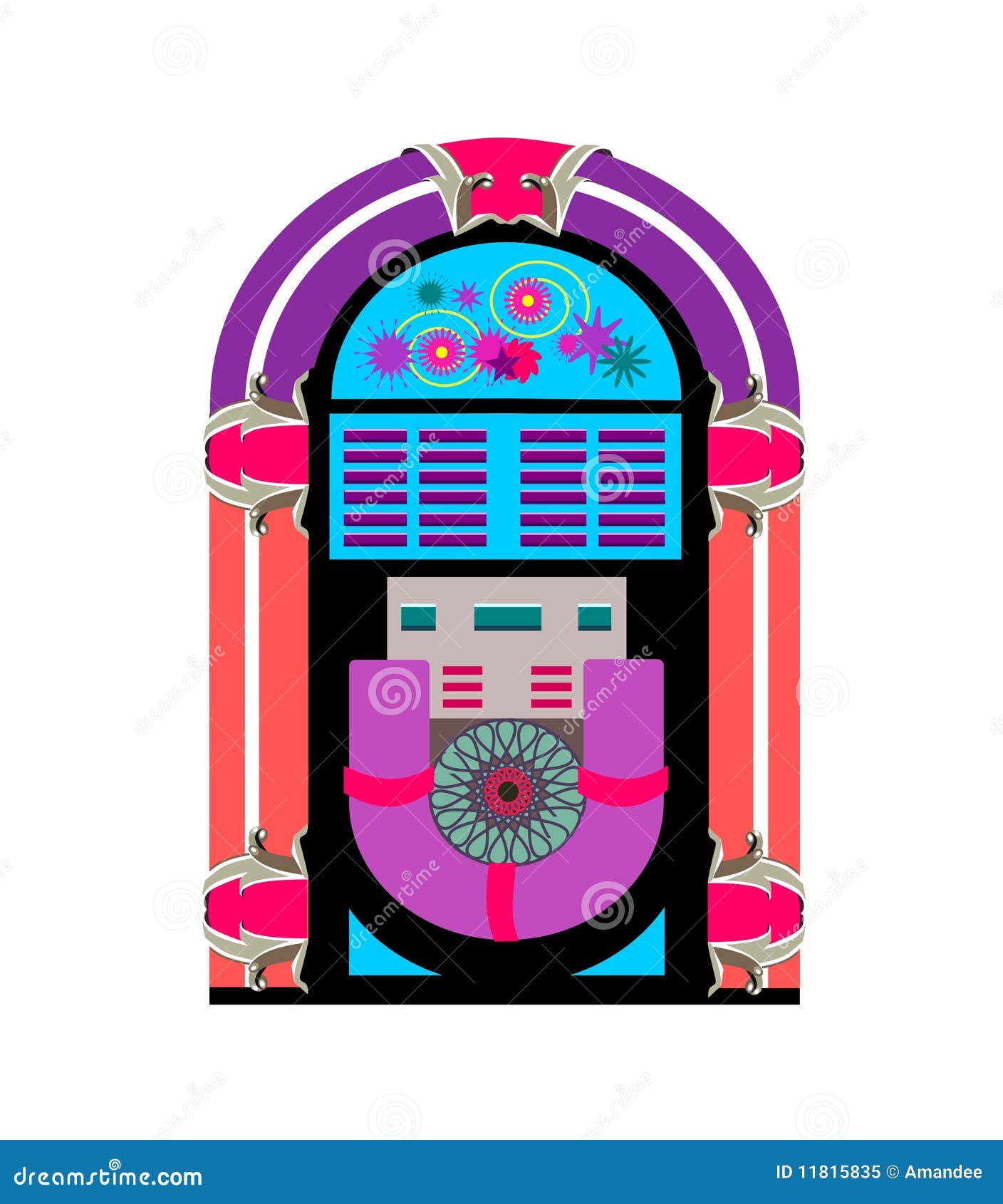 Jukebox Juke Box Automated Retro Music Concept Vintage Playing Device ...