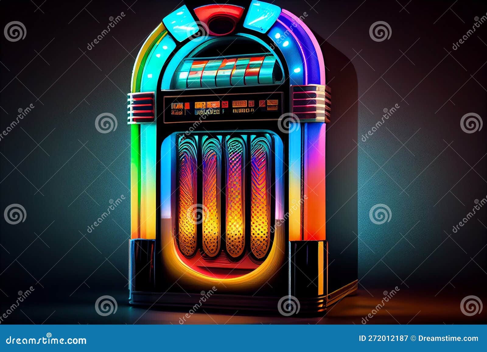 Jukebox Musical Machine with a Nostalgic Style ,generative AI Stock ...