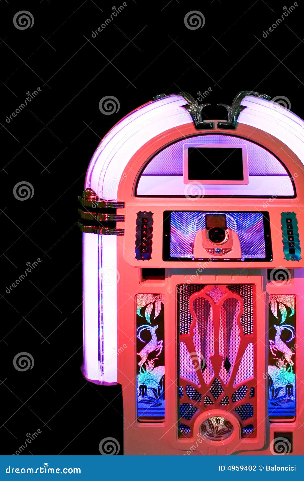 Jukebox pink stock photo. Image of note, melody, musical - 4959402