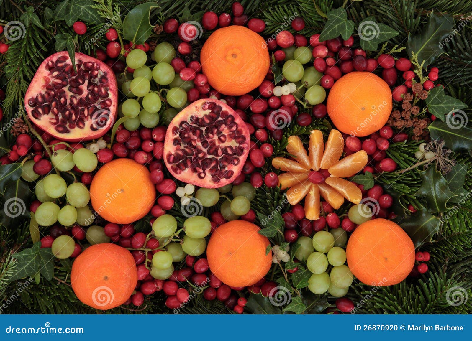 Jul frukt och floror arkivfoto. Bild av säsongsbetonat - 26870920