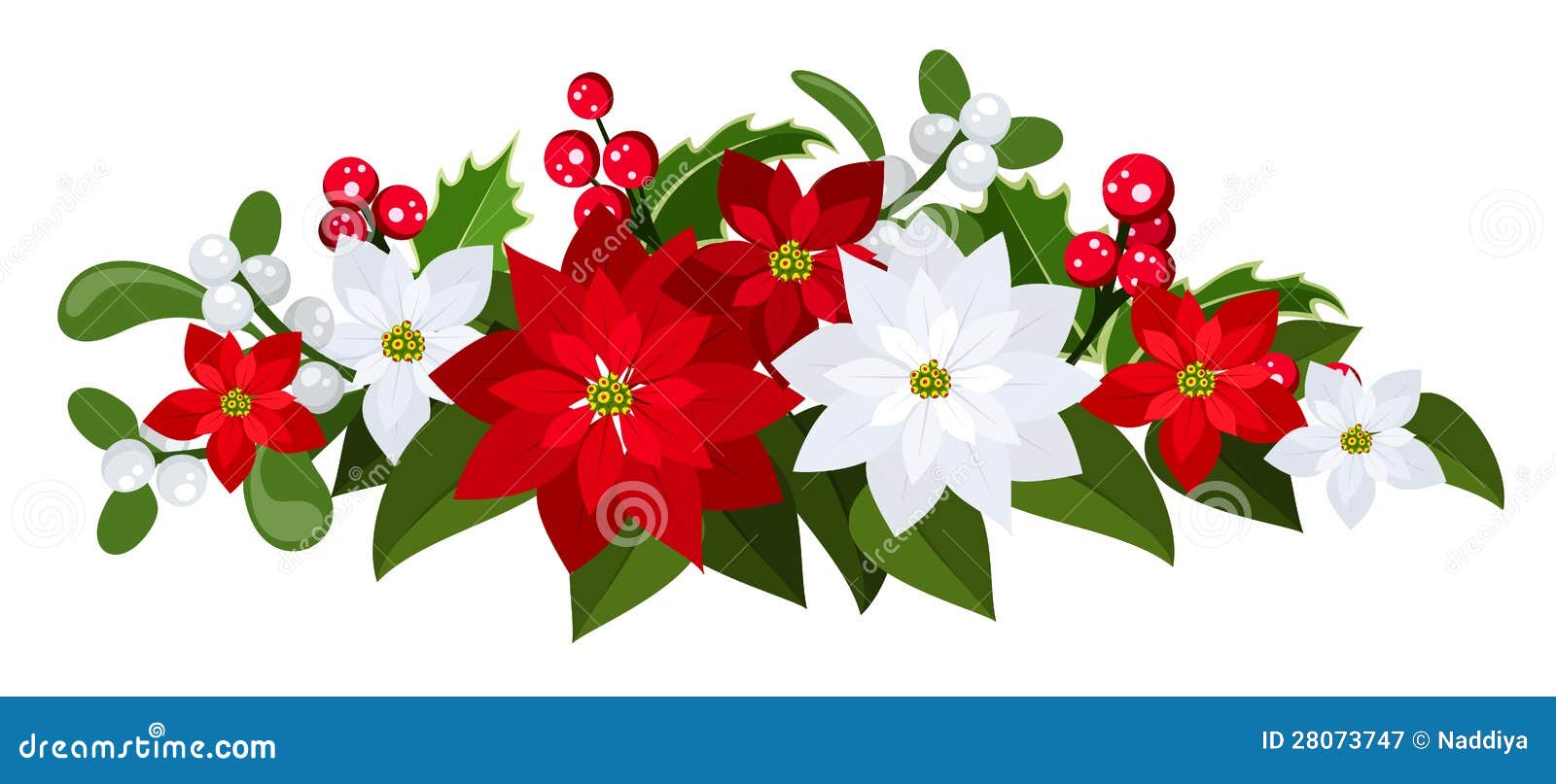 Julbukett. Vektorillustration. Vektor Illustrationer - Illustration av ...