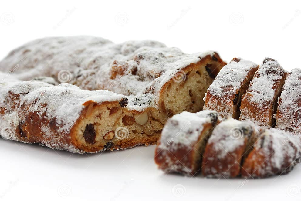 Julen stollen fotografering för bildbyråer. Bild av frukt - 20600611