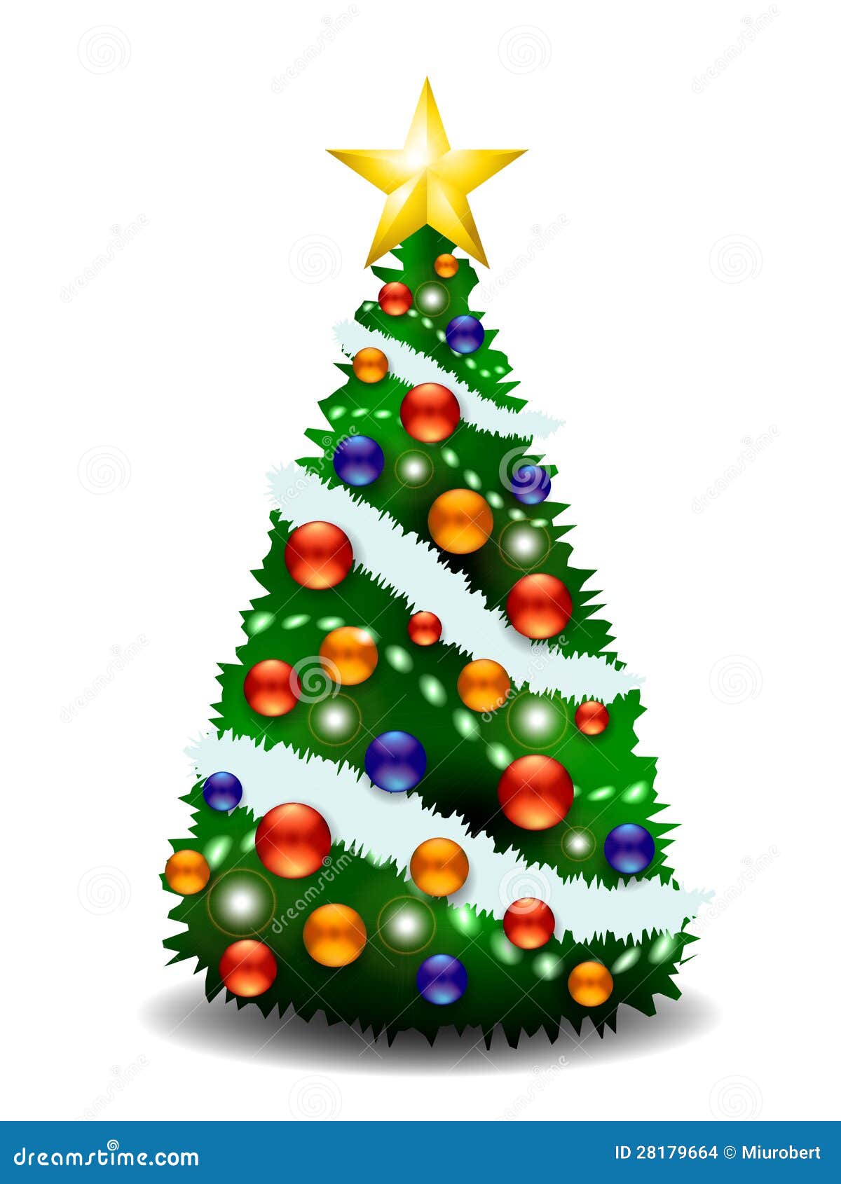 Julgran vektor illustrationer. Illustration av detaljerat - 28179664