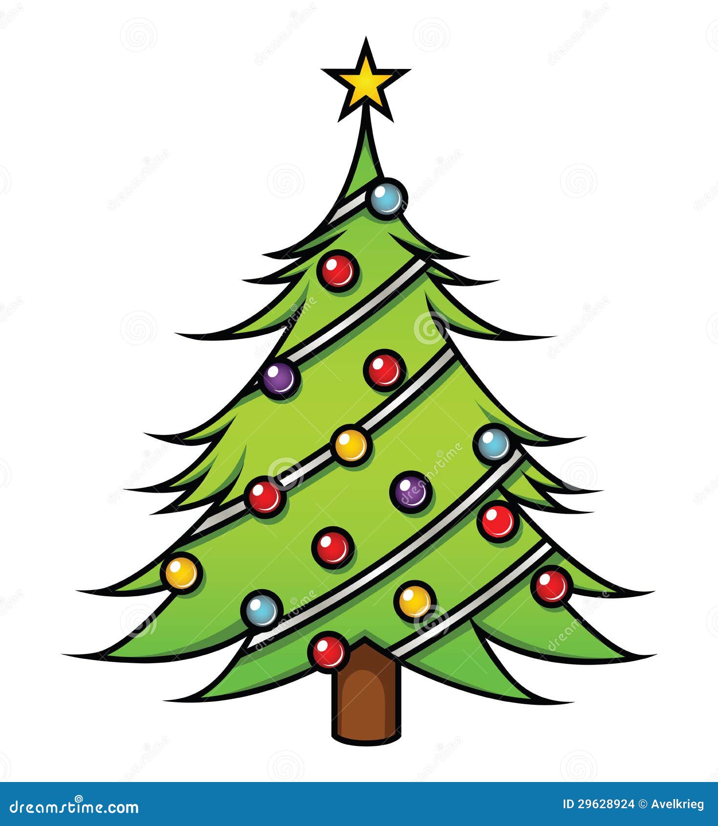 Julgran vektor illustrationer. Illustration av lutning - 29628924