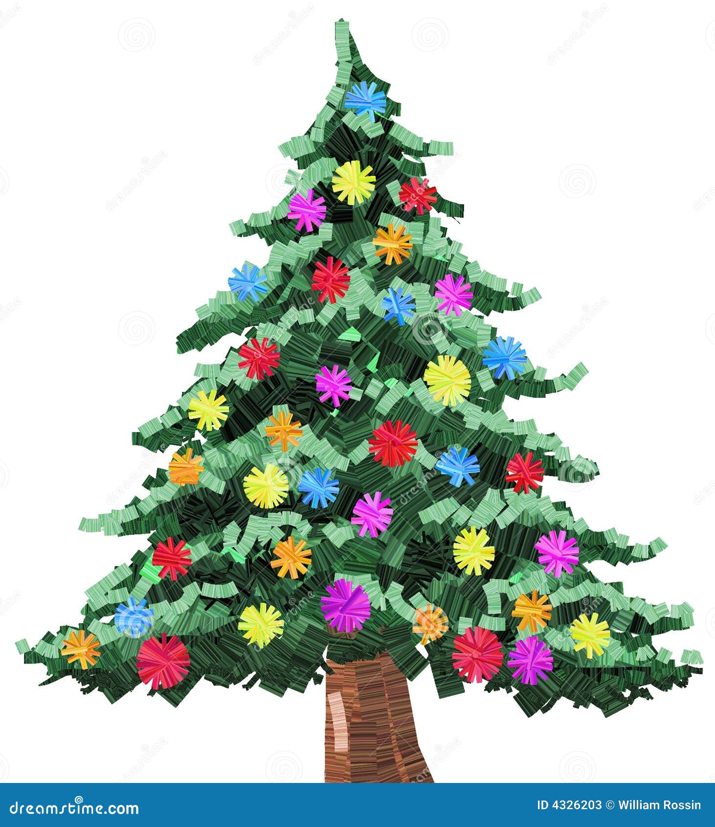 Julgran stock illustrationer. Illustration av utsmyckat - 4326203