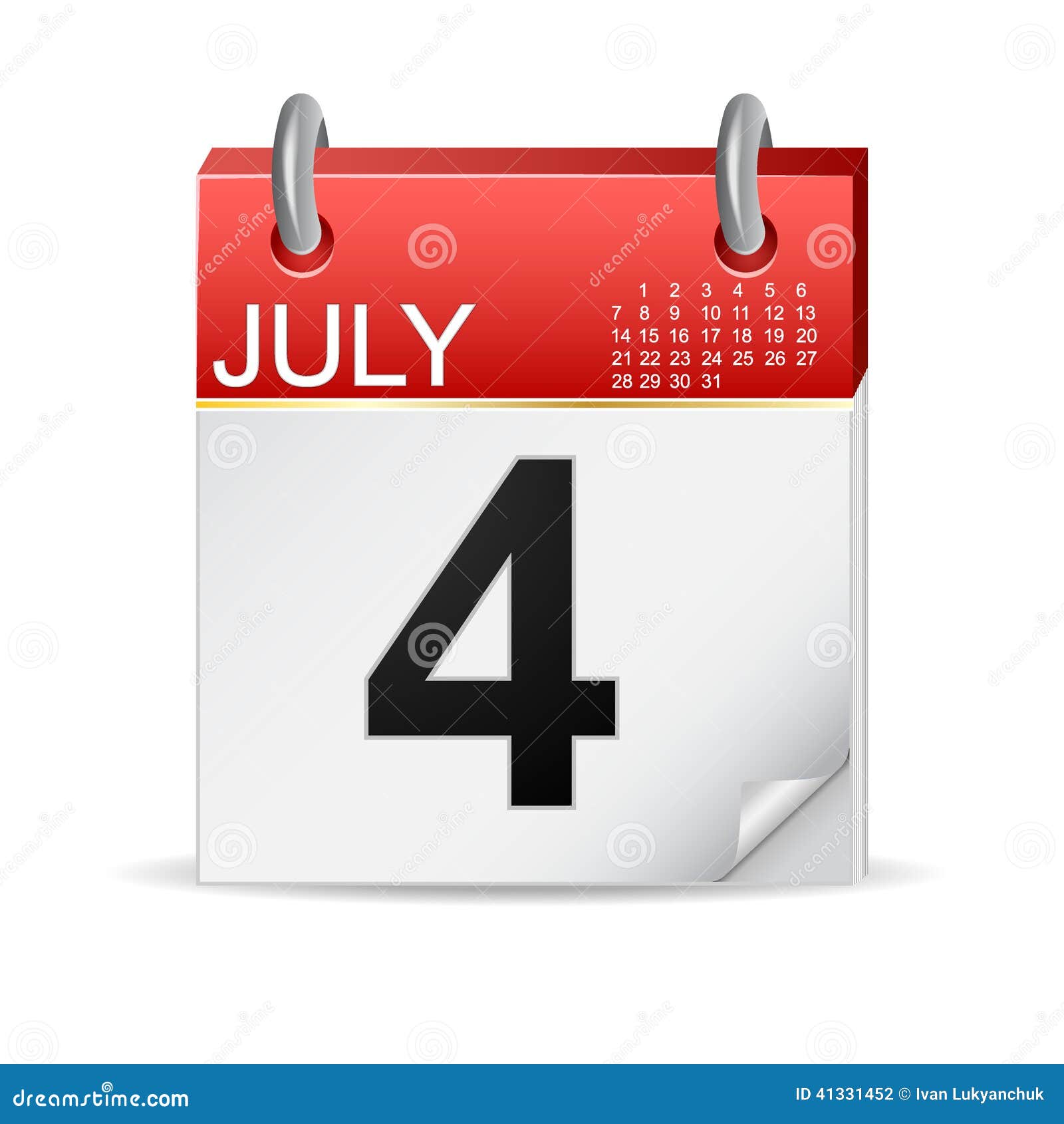 Juli Kalender vektor abbildung. Illustration von monat - 41331452