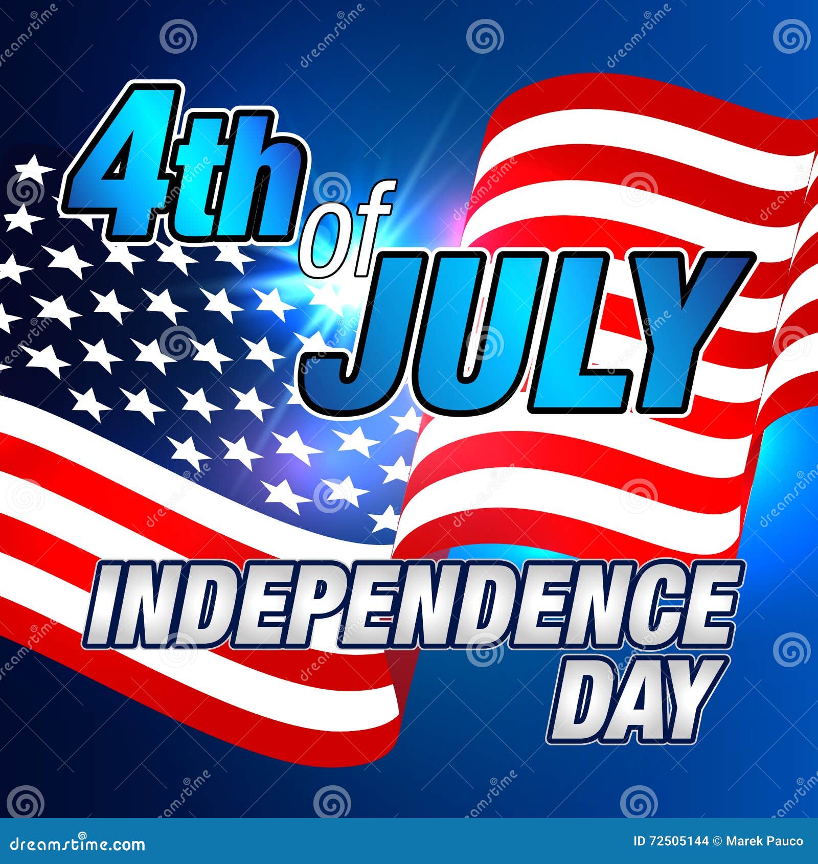 Juli 4 Viertel Der Juli-Karte Vektor Abbildung - Illustration von plan ...
