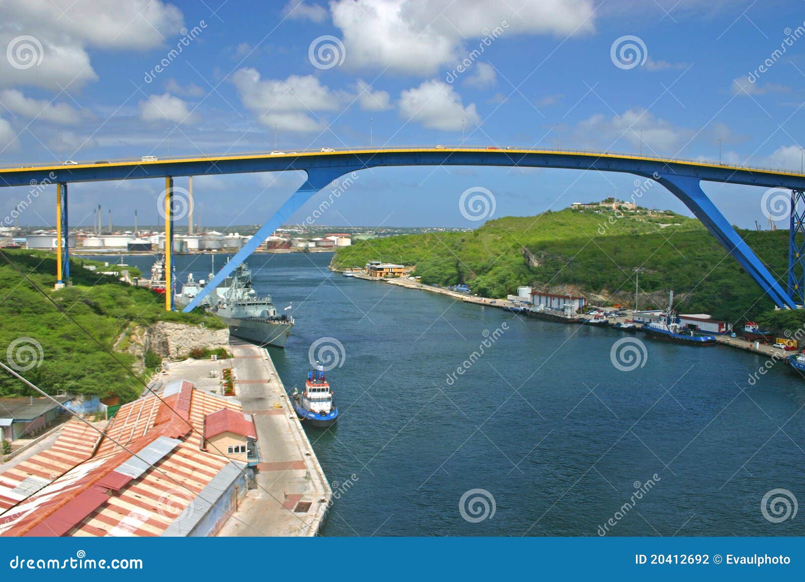 Juliana Bridge, Curacao stock photo. Image of span, drive - 20412692